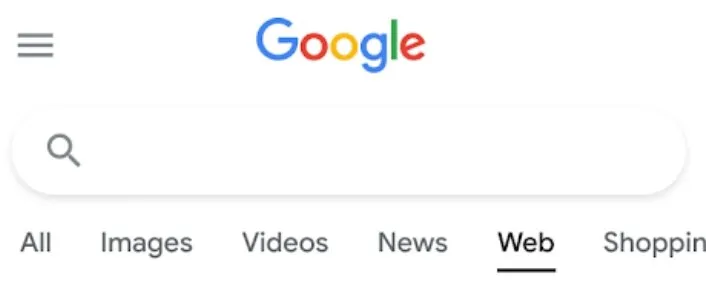 Nueva pestaña "Web" en los resultados de búsqueda de Google