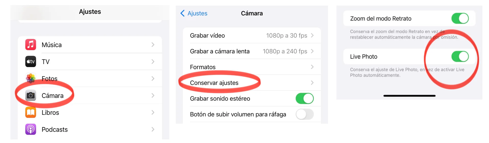 Cómo activar y desactivar las Live Photos en el iPhone