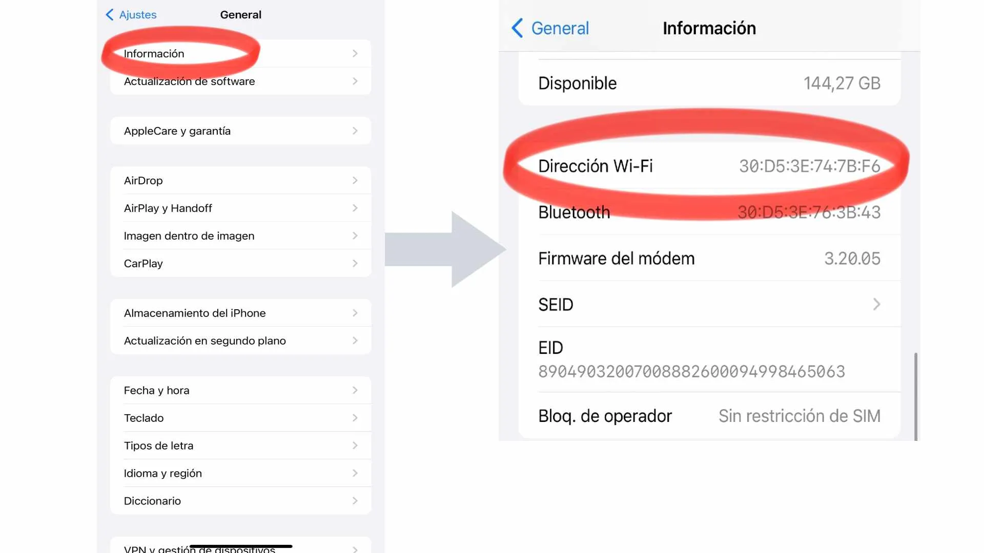 Cómo saber la dirección MAC de un dispositivo