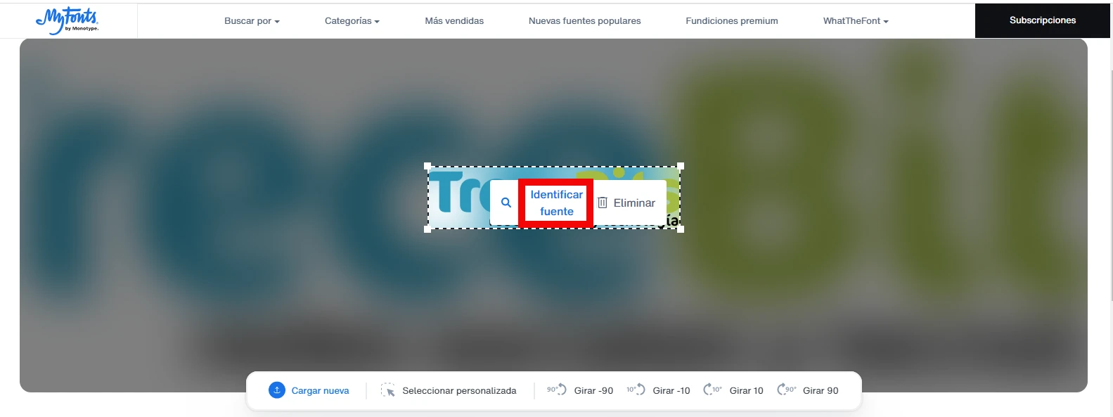 Cómo saber el tipo de letra /cómo identificar fuentes con WhatTheFont