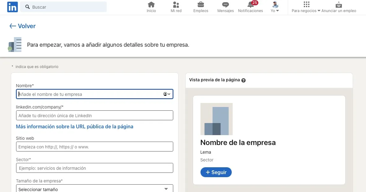 Cómo crear una Página de empresa en LinkedIn