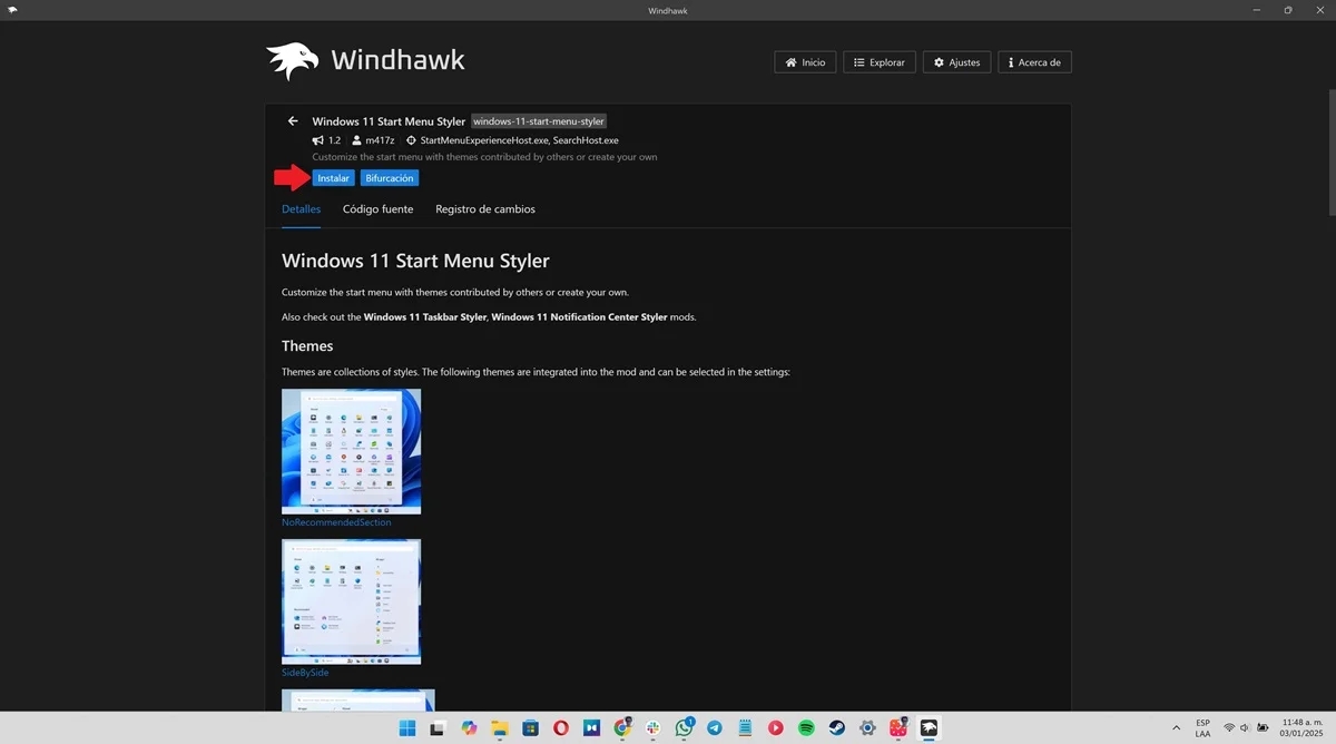 Cómo usar Windhawk para instalar 'mods' en Windows