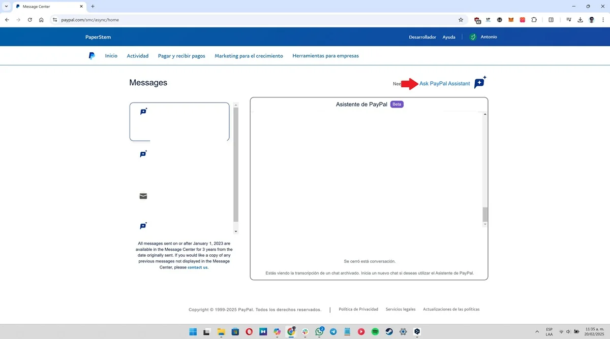Cómo contactar con PayPal