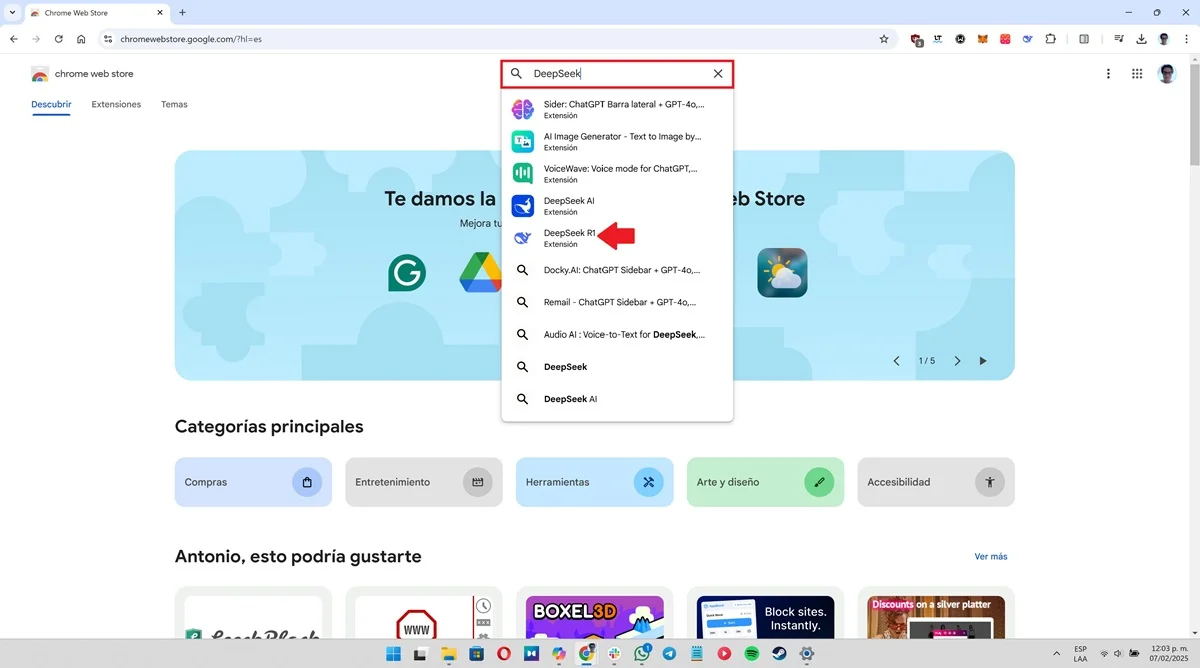 Cómo añadir DeepSeek a Google Chrome