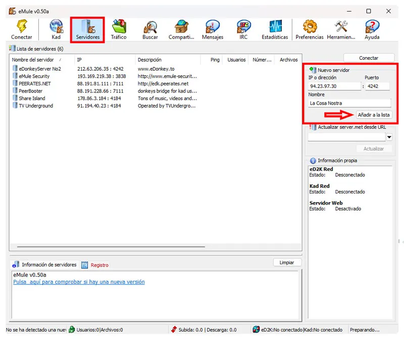 Aprende a configurar los mejores servidores de eMule en 2025
