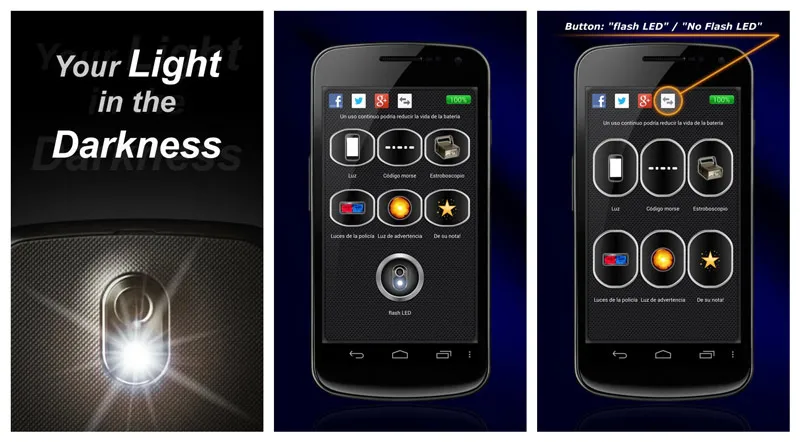 Las mejores apps de linterna y qué funciones adicionales tienen