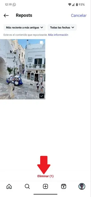 Cómo borrar un repost de Instagram