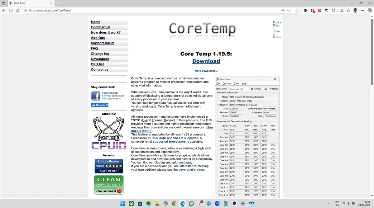 Programas para medir la temperatura de la CPU del ordenador
