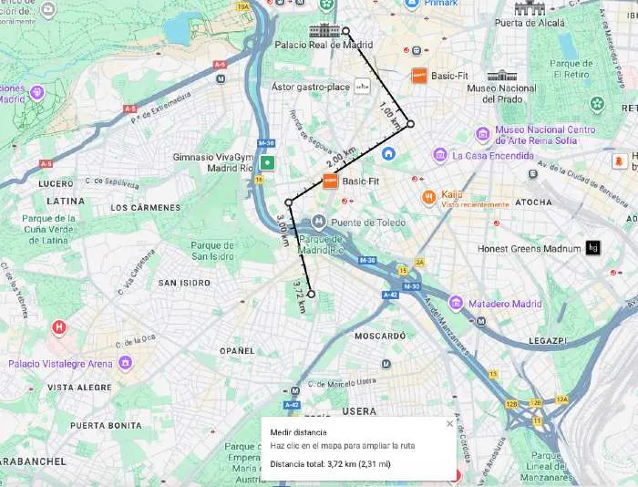 Cómo medir la distancia entre dos puntos en Google Maps