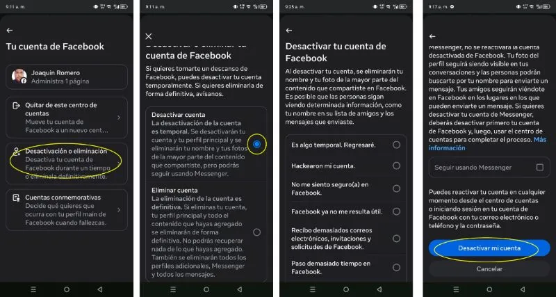 Cómo suspender temporalmente tu cuenta de Facebook